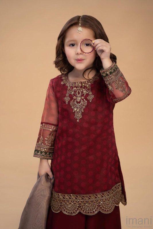 Maria.B Kid’s Wear Maroon Suit MBMKS-EF2306MM - Imani Studio